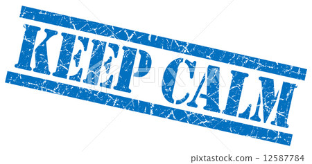 keep calm blue grungy stamp on white background - Stock Illustration ...
