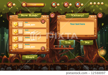 flashlights and examples of screens, buttons,... - Stock Illustration ...