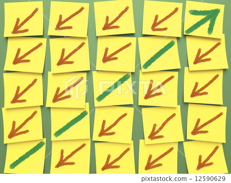 Post-It Chart - Stock Illustration [12590629] - PIXTA