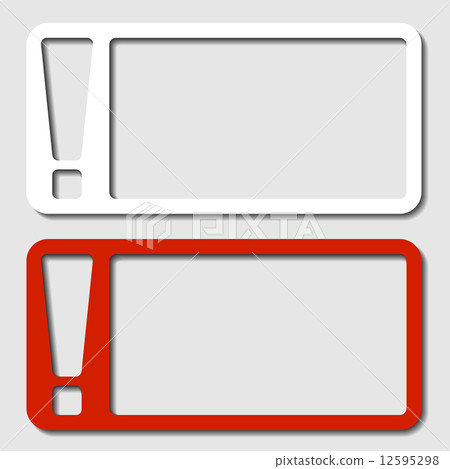 paper frame exclamation mark-插圖素材 [12595298] - PIXTA圖庫
