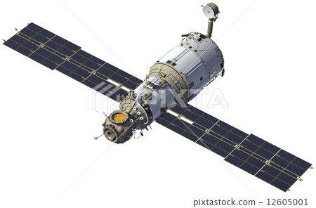 International Space Station. Module "Zvezda" - Stock Illustration ...