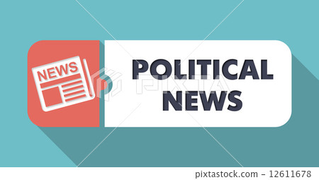 Political News on Orange Background in Flat... - Stock Illustration ...