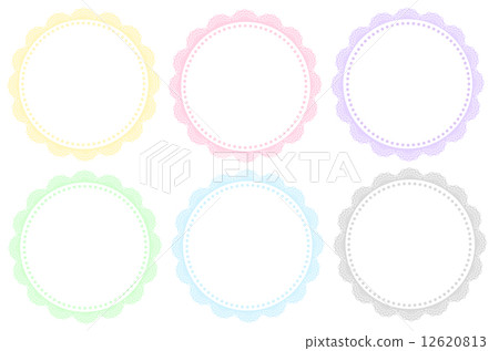Pastel color frame regular circle - Stock Illustration [12620813] - PIXTA