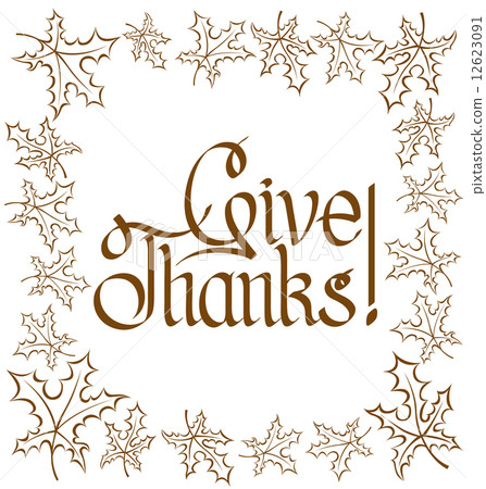 Thanks Giving text - Stock Illustration [12623091] - PIXTA