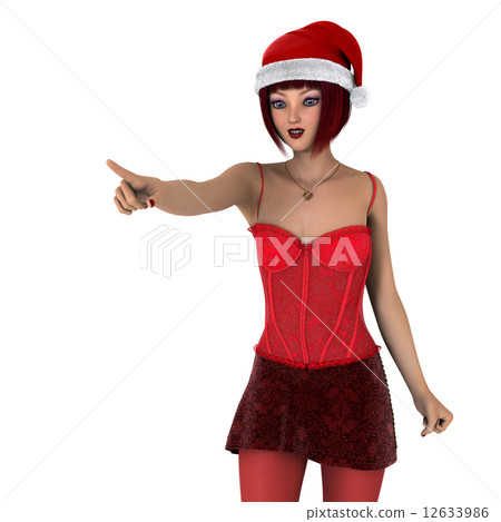 Santa Claus hat woman - Stock Illustration [12633986] - PIXTA