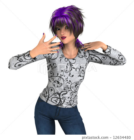 young woman - Stock Illustration [12634480] - PIXTA