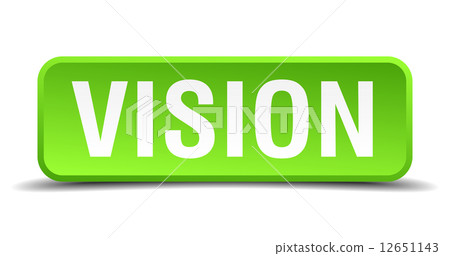 Vision green 3d realistic square isolated button - Stock Illustration ...