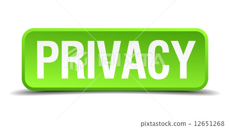 Privacy green 3d realistic square isolated button - Stock Illustration ...