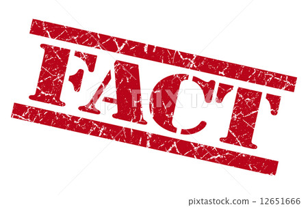 fact red grungy stamp isolated on white background - Stock Illustration ...