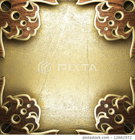 gold and wood background - Stock Illustration [12662972] - PIXTA