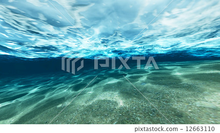 Surface of sand under water - Stock Illustration [12663110] - PIXTA
