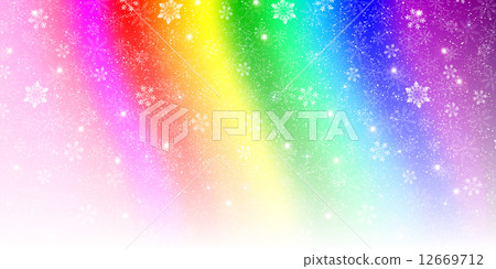 Snow rainbow background - Stock Illustration [12669712] - PIXTA
