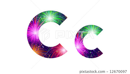 Set of letters, firework, C - Stock Illustration [12670097] - PIXTA