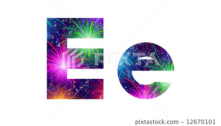 Set of letters, firework, E - Stock Illustration [12670101] - PIXTA