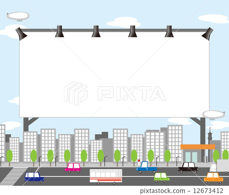 Landscape street signboard - Stock Illustration [12673412] - PIXTA