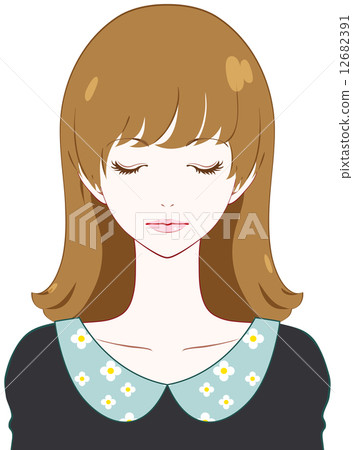 Female eyes close Serious looking face - Stock Illustration [12682391 ...