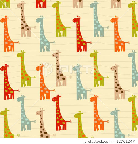 pattern with giraffes - Stock Illustration [12701247] - PIXTA