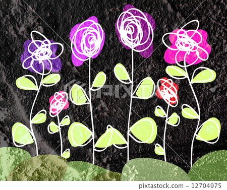 Flower Abstract on wall texture background design - Stock Illustration ...