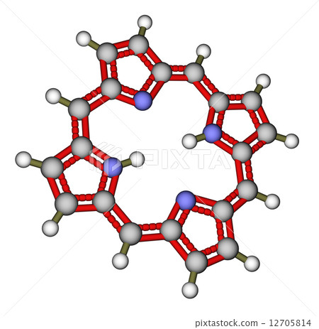 Porphin 3D molecular structure - Stock Illustration [12705814] - PIXTA