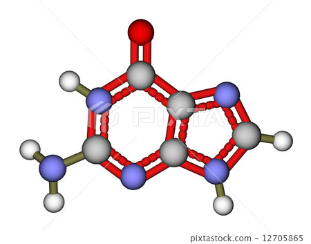 Nucleobase guanine molecular structure - Stock Illustration [12705865 ...