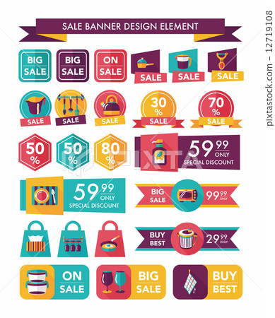 Kitchen sale banner design flat background,eps10 - Stock Illustration ...