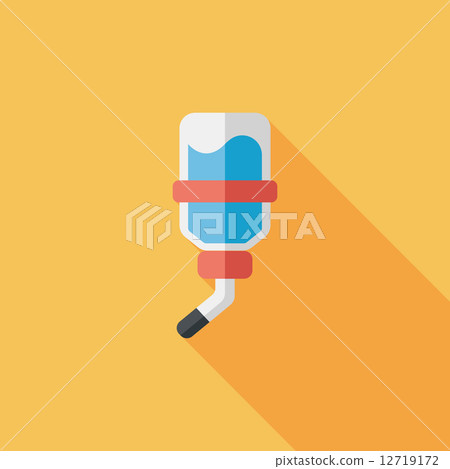 Pet water drinking bottle flat icon with long... - Stock Illustration ...
