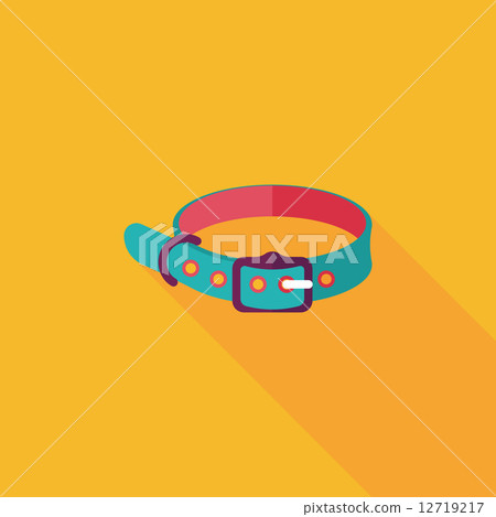 Pet dog chains flat icon with long shadow,eps10 - Stock Illustration ...