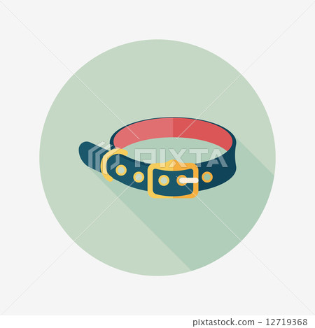 Pet dog chains flat icon with long shadow,eps10 - Stock Illustration ...