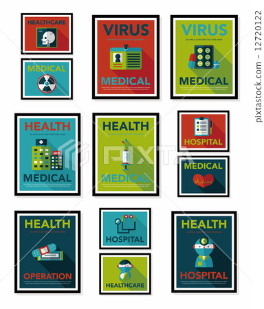 Hospital poster banner design flat background... - Stock Illustration ...