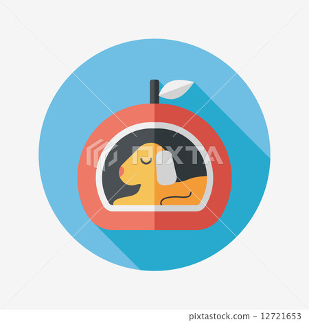 Pet bed flat icon with long shadow,eps10 - Stock Illustration [12721653 ...