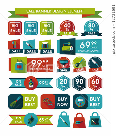 Kitchen sale banner design flat background,eps10 - Stock Illustration ...