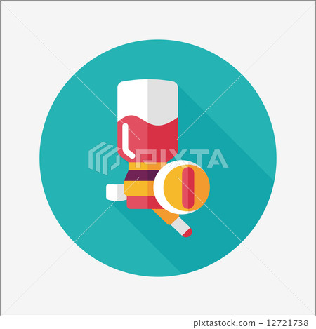 Pet water drinking flat icon with long shadow,... - Stock Illustration ...