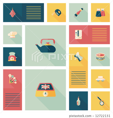 Kitchenware flat app ui background,eps10-插圖素材 [12722131] - PIXTA圖庫