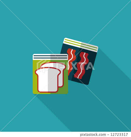 kitchenware zipper bags flat icon with long... - Stock Illustration ...