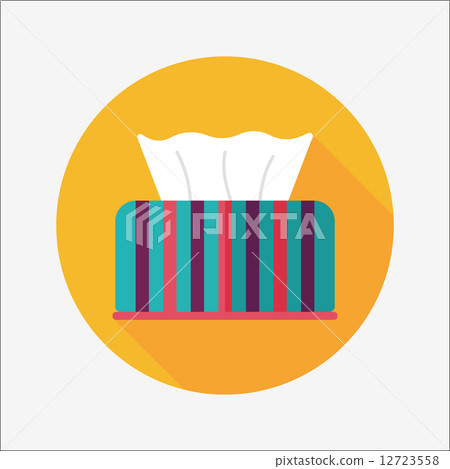 kitchenware tissue paper flat icon with long... - Stock Illustration [12723558] - PIXTA