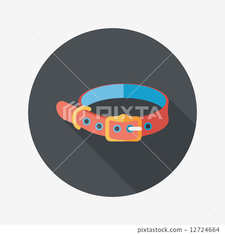 Pet dog chains flat icon with long shadow,eps10 - Stock Illustration ...