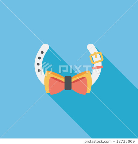 Pet dog chains flat icon with long shadow,eps10 - Stock Illustration ...