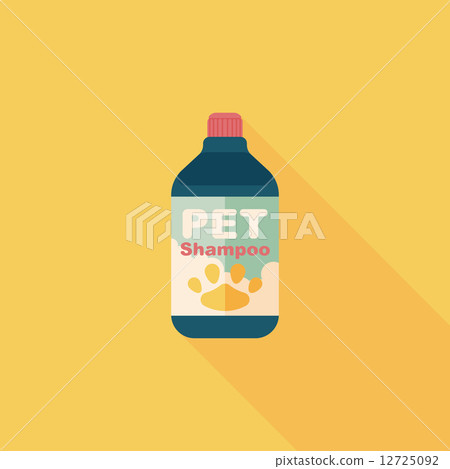 Pet shampoo flat icon with long shadow,eps10 - Stock Illustration ...