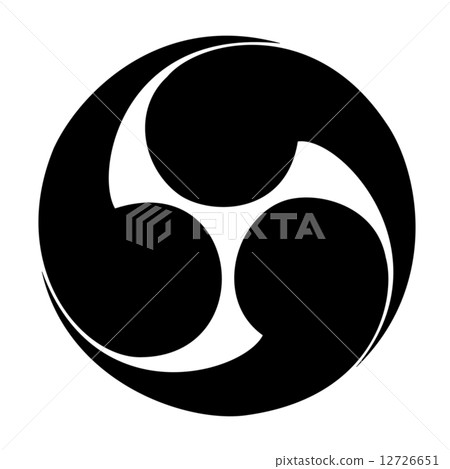 Ms. Mashima Right Three Tomoe - Stock Illustration [12726651] - PIXTA