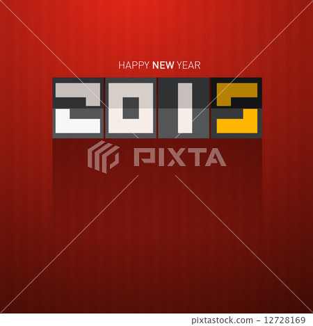 Retro Vector Happy New Year 2015 Title on Dark... - Stock Illustration ...