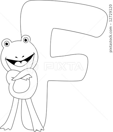 Coloring Page Frog - Stock Illustration [12729120] - PIXTA