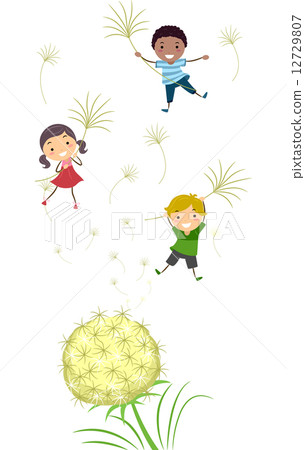 Dandelion Kids - Stock Illustration [12729807] - PIXTA