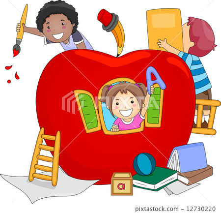 Preschool Kids - Stock Illustration [12730220] - PIXTA