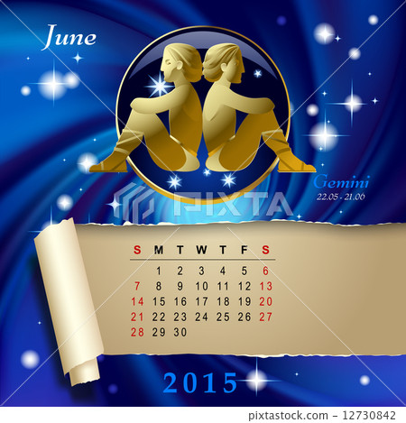 Zodiac Calendar page - Stock Illustration [12730842] - PIXTA