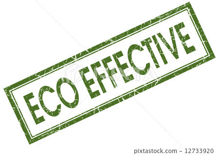 Eco effective green square grungy stamp... - Stock Illustration ...