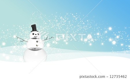 snowman with light star - Stock Illustration [12735462] - PIXTA