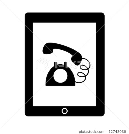 Phone mark on tablet - Stock Illustration [12742086] - PIXTA