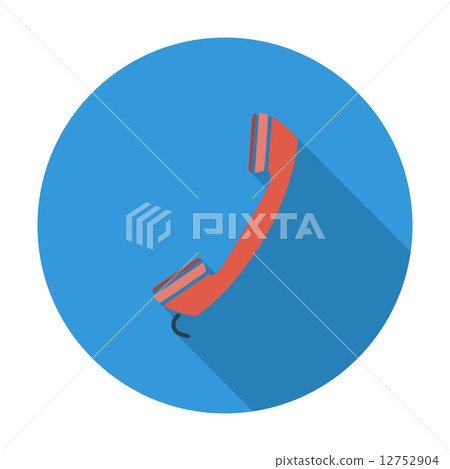 Phone single flat icon. - Stock Illustration [12752904] - PIXTA