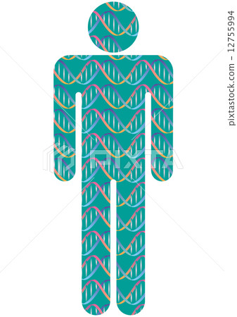 Double spiral structure pattern in human body... - Stock Illustration ...