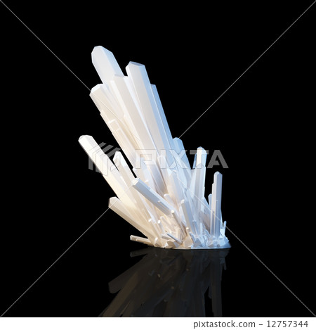 Grown White Shining Crystals (Science Picture) - Stock Illustration ...